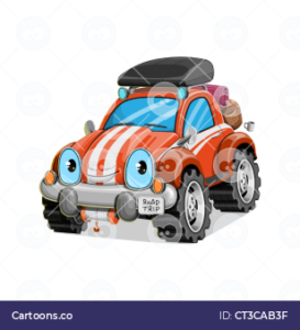 Red Car Cartoon Character - Cartoons.co