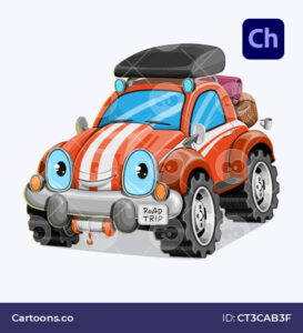 Red Car Adobe Character Animator Puppet Template - Cartoons.co