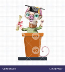 Smart Cat Vector Mascot Illustrations - Cartoons.co