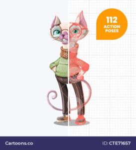 Smart Cat Vector Mascot Illustrations - Cartoons.co