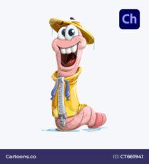Worm Adobe Character Animator Puppet Template - Cartoons.co
