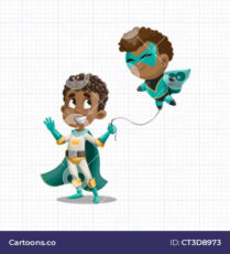 African-American Boy Super Hero Clipart PNG Transparent Images ...