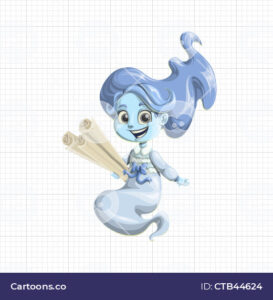 Cute Girl Ghost Vector Mascot Illustrations - Cartoons.co