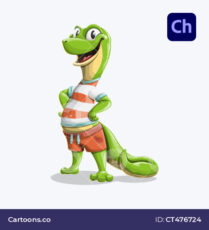 Lizard Adobe Character Animator Puppet Template - Cartoons.co